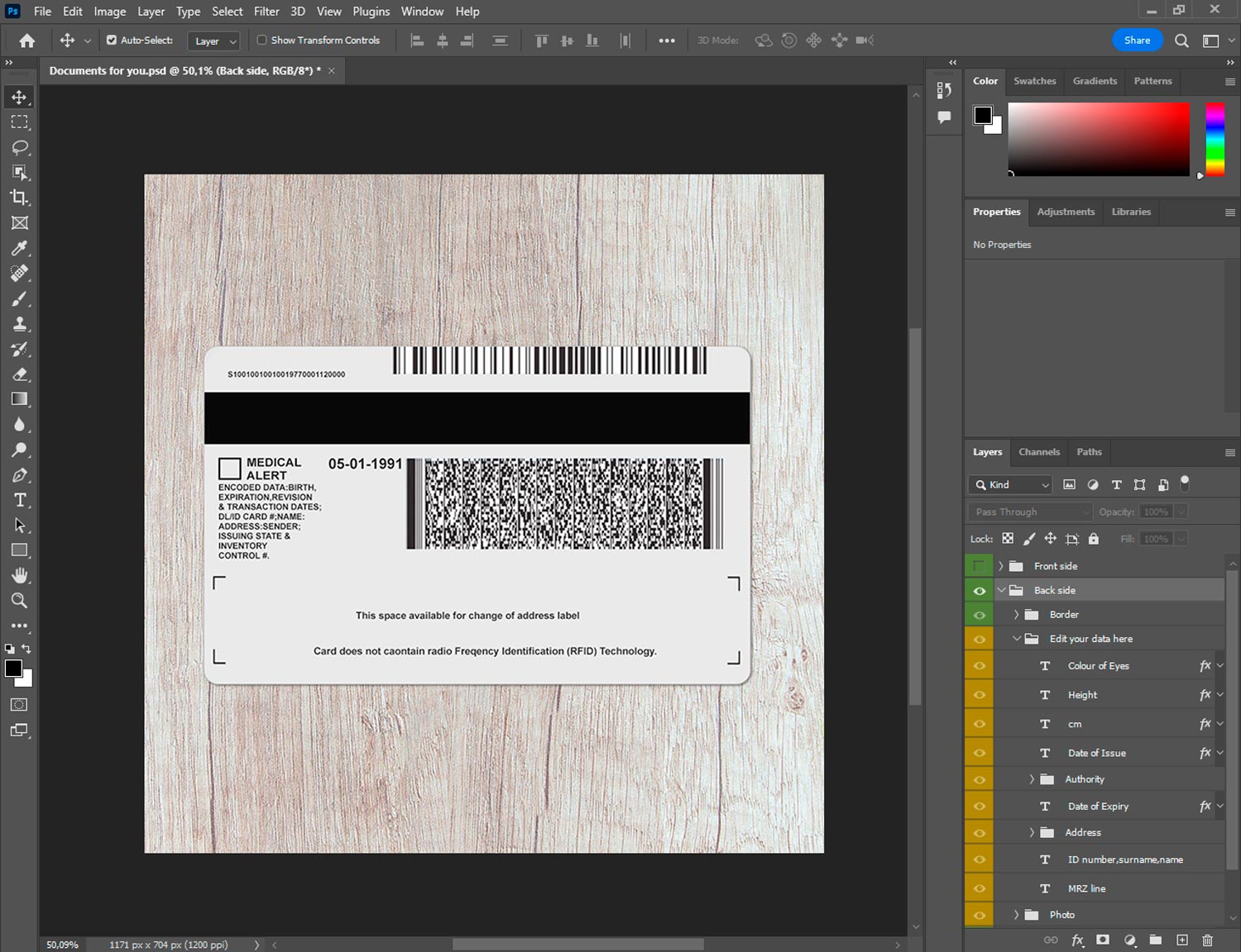 Michigan Driver License Template PSD – Industrial-Grade Editable ID for ...