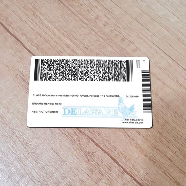 Delaware Driver License Template PSD – Editable ID Mockup for Digital ...