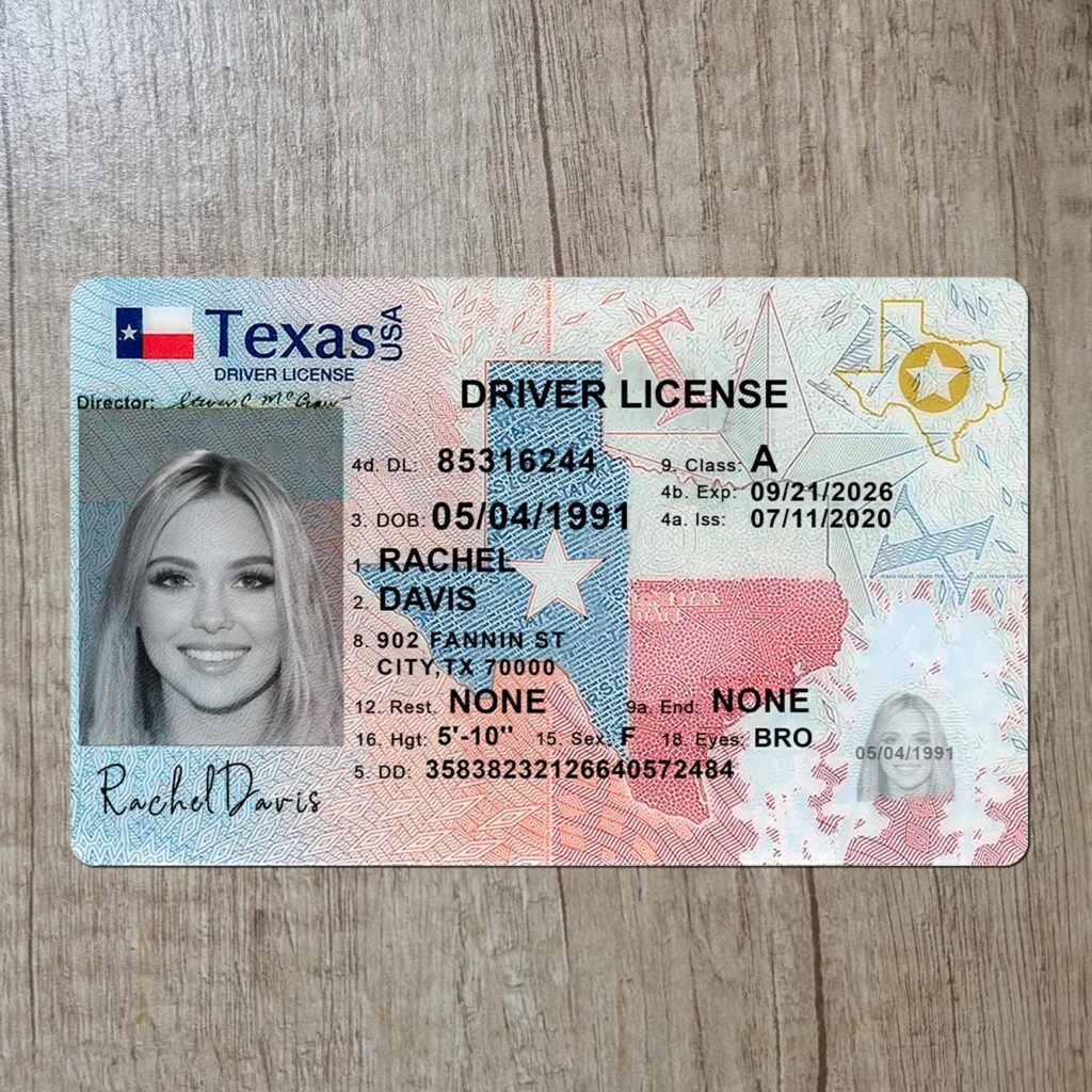 Texas Driver License Template PSD – Bold Editable ID for Business ...