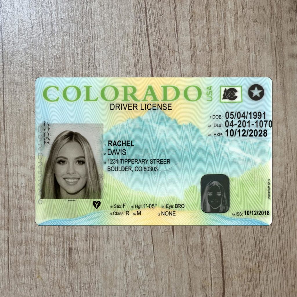 Colorado Driver License PSD Template – Editable Novelty File for ...