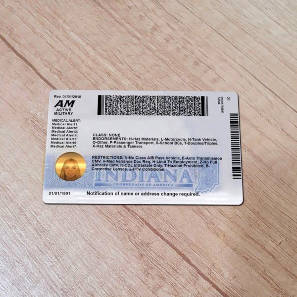 Indiana Driver License Template PSD – Editable Retro-Style Mockup for ...