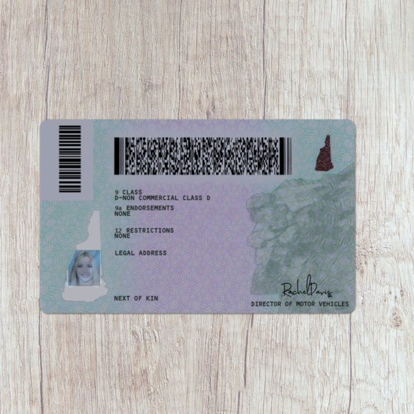 New Hampshire Driver License Template PSD – Rustic Editable ID for Slow ...