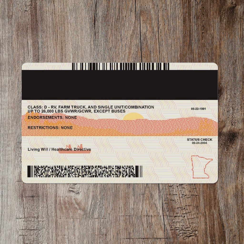 Minnesota Driver License Template PSD – Clean Nordic-Style Editable ID ...