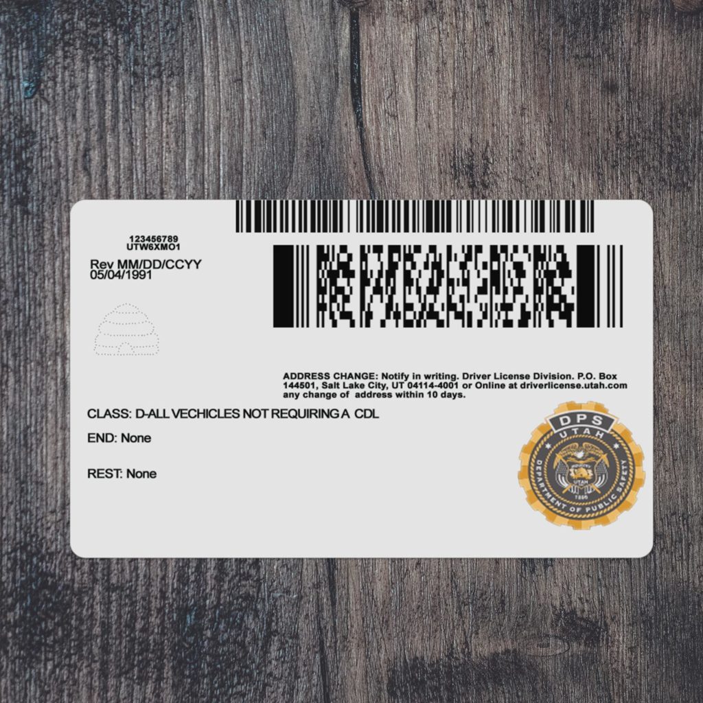 Utah Driver License Template PSD – Editable Digital ID for Wellness ...