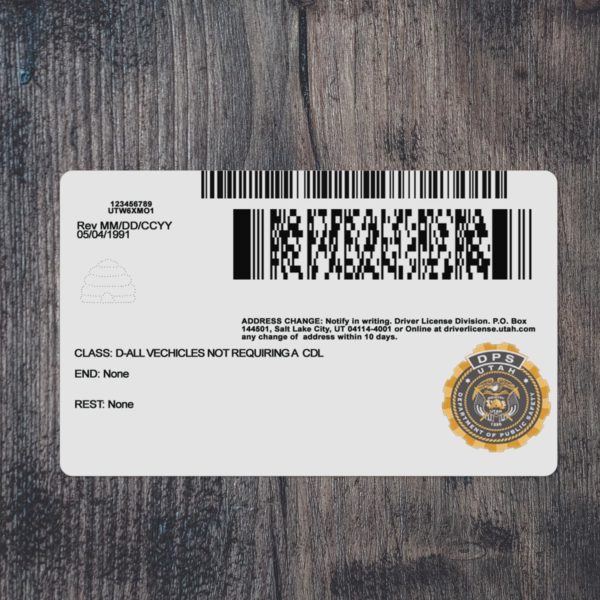 Utah Driver License Template PSD – Editable Digital ID for Wellness ...