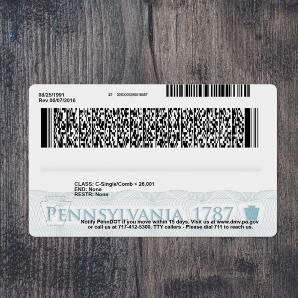 Pennsylvania Driver License Template PSD – Editable Classic ID for ...