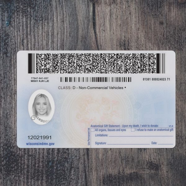 Wisconsin Driver License Template PSD – Clean Editable ID for Education ...