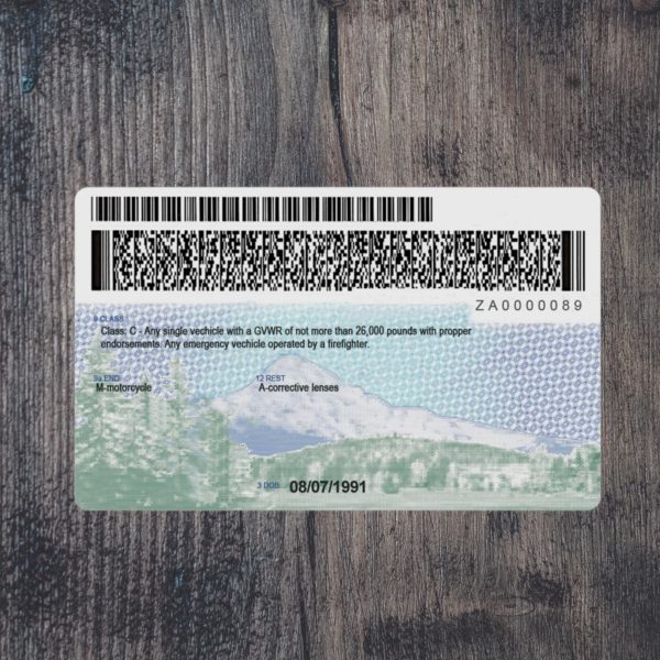 Oregon Driver License Template PSD – Eco-Inspired Editable ID for Green ...