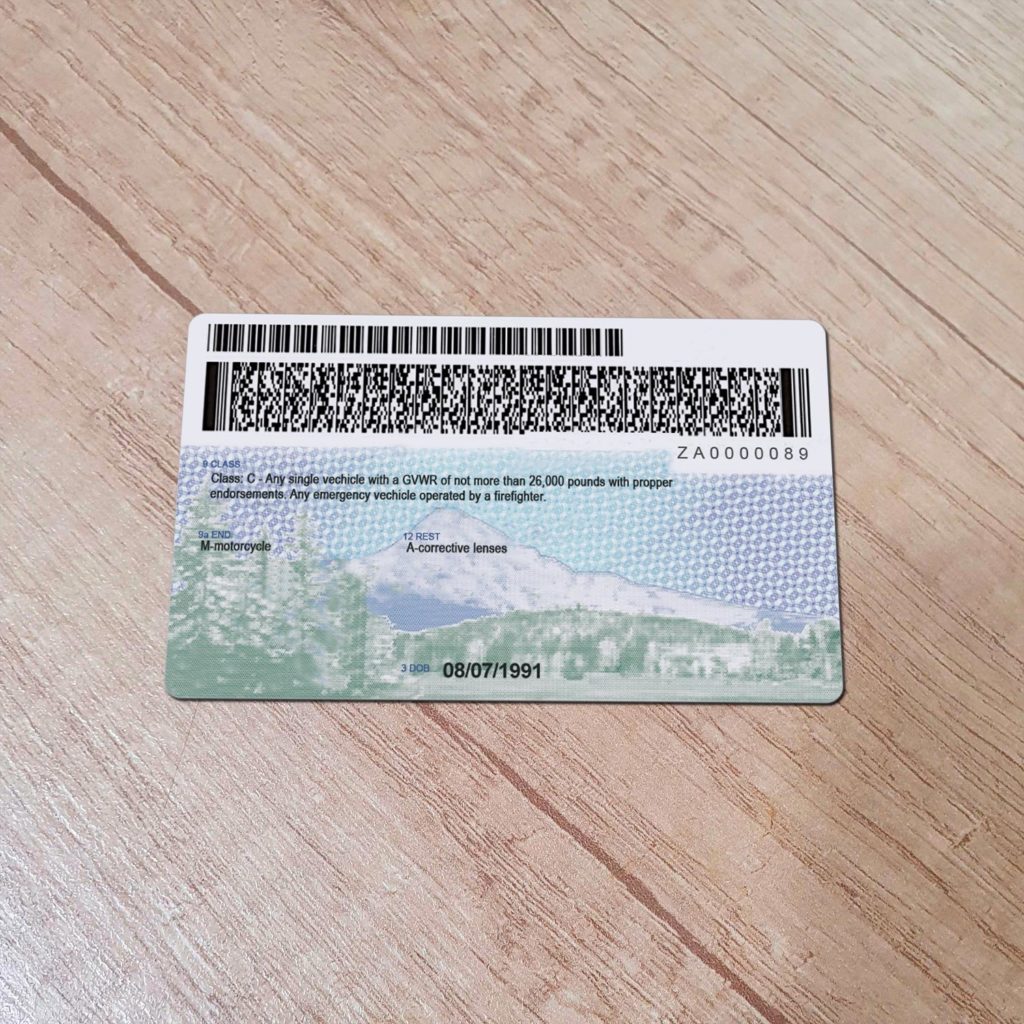 Oregon Driver License Template PSD – Eco-Inspired Editable ID for Green ...