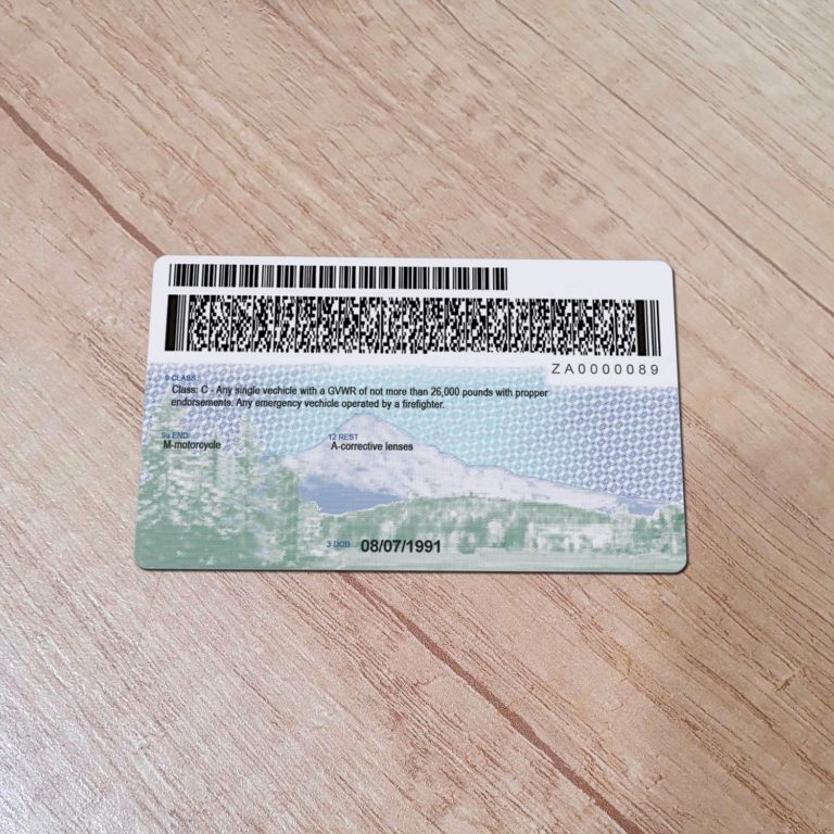 Oregon Driver License Template PSD – Eco-Inspired Editable ID for Green ...