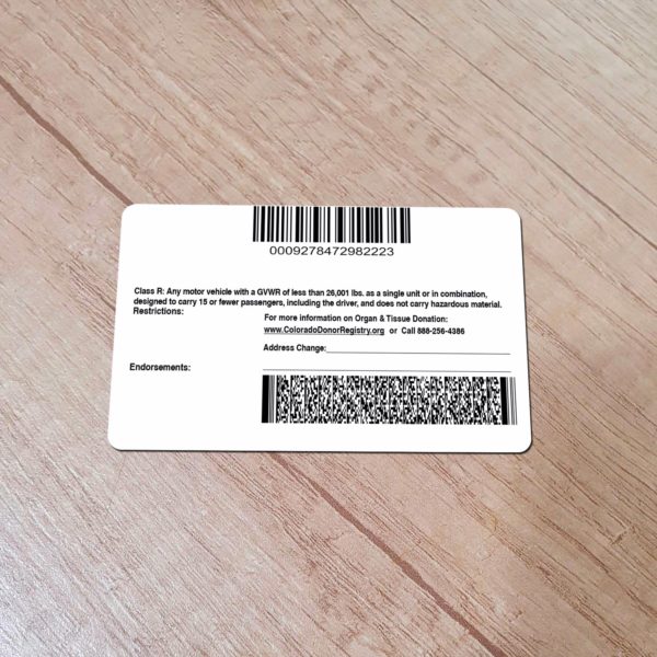 Colorado Driver License Template – High-Quality PSD for Editable Digital ID
