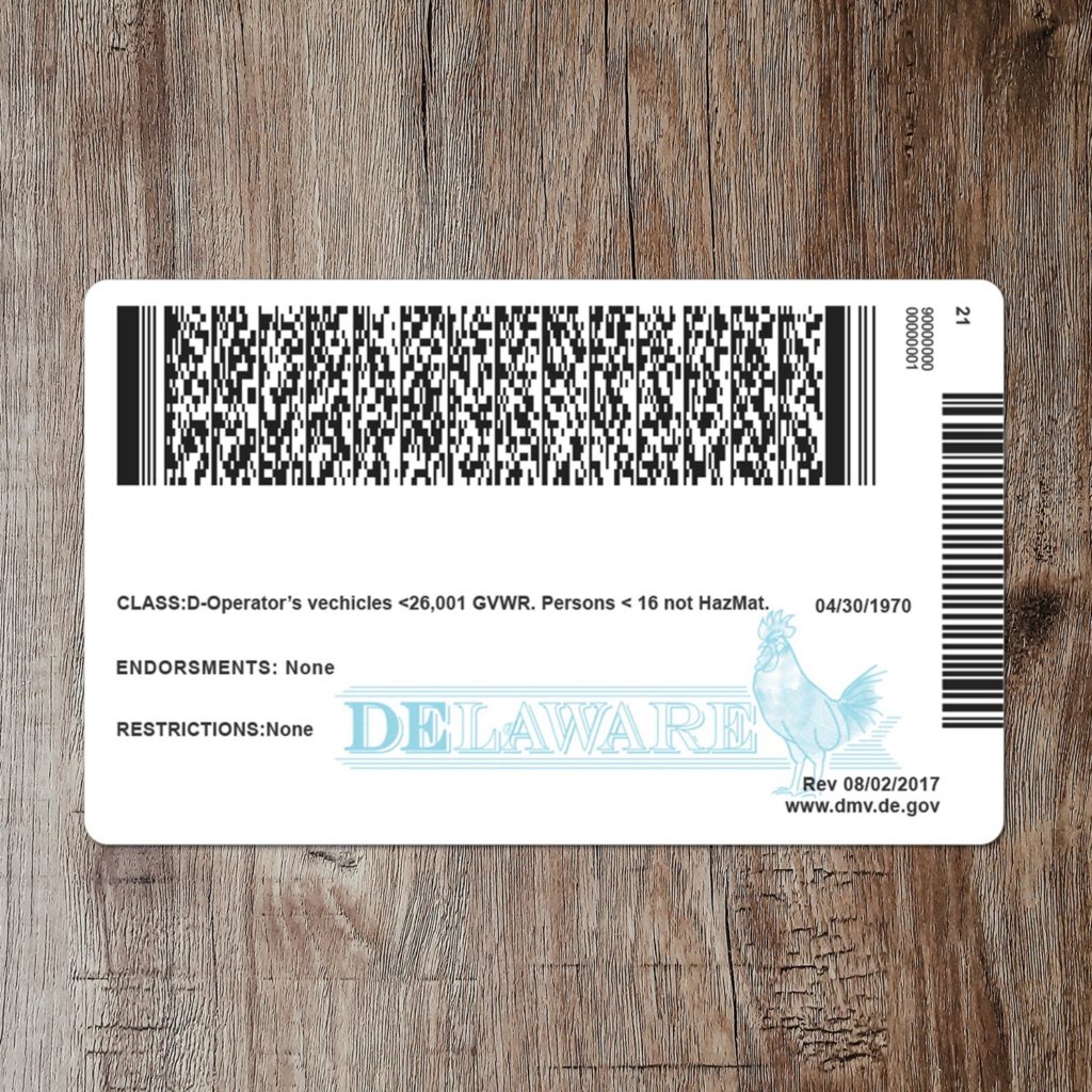 Delaware Driver License Template PSD – Editable ID Mockup for Digital ...
