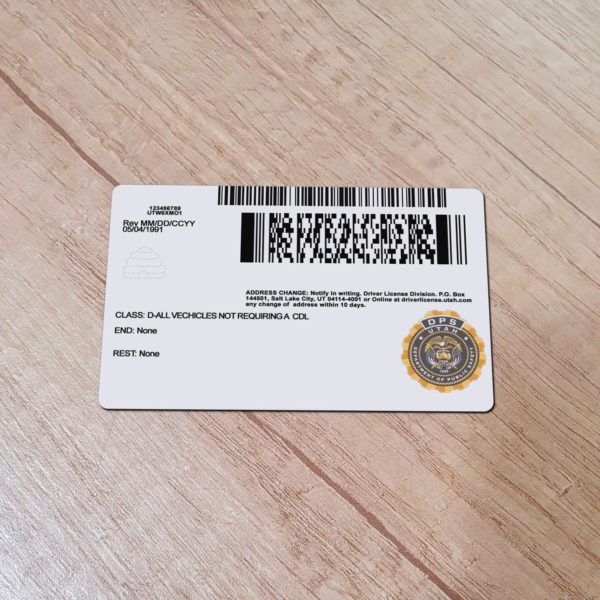 Utah Driver License Template PSD – Editable Digital ID for Wellness ...