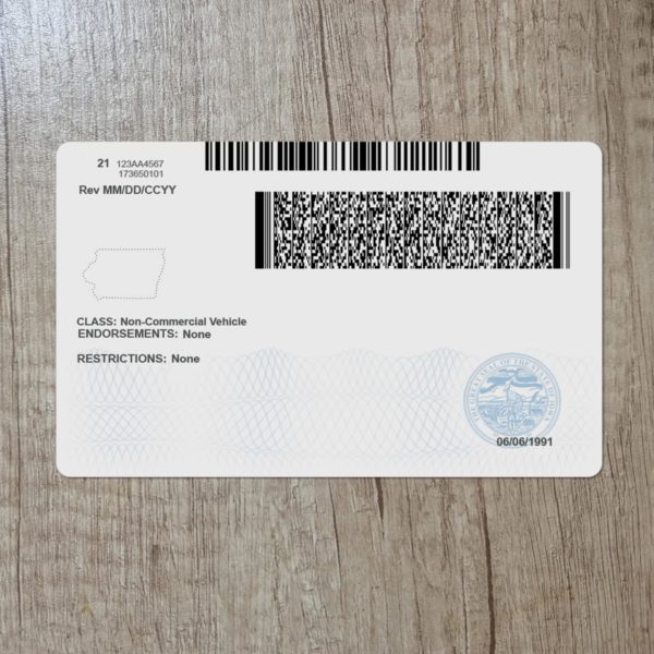 Iowa Driver License Template PSD – Editable Mock ID for Family Events ...