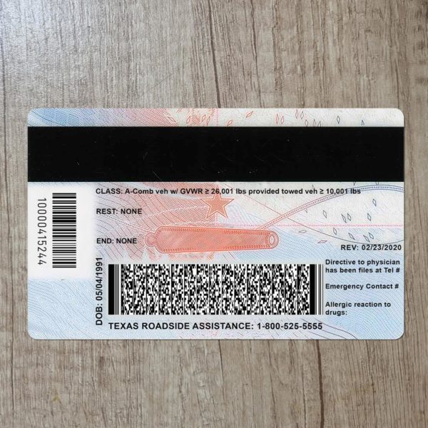 Texas Driver License Template PSD – Bold Editable ID for Business ...