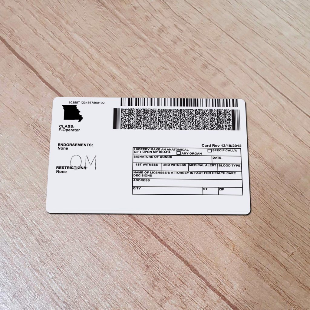 Custom Missouri Driver License Template: Editable & Downloadable