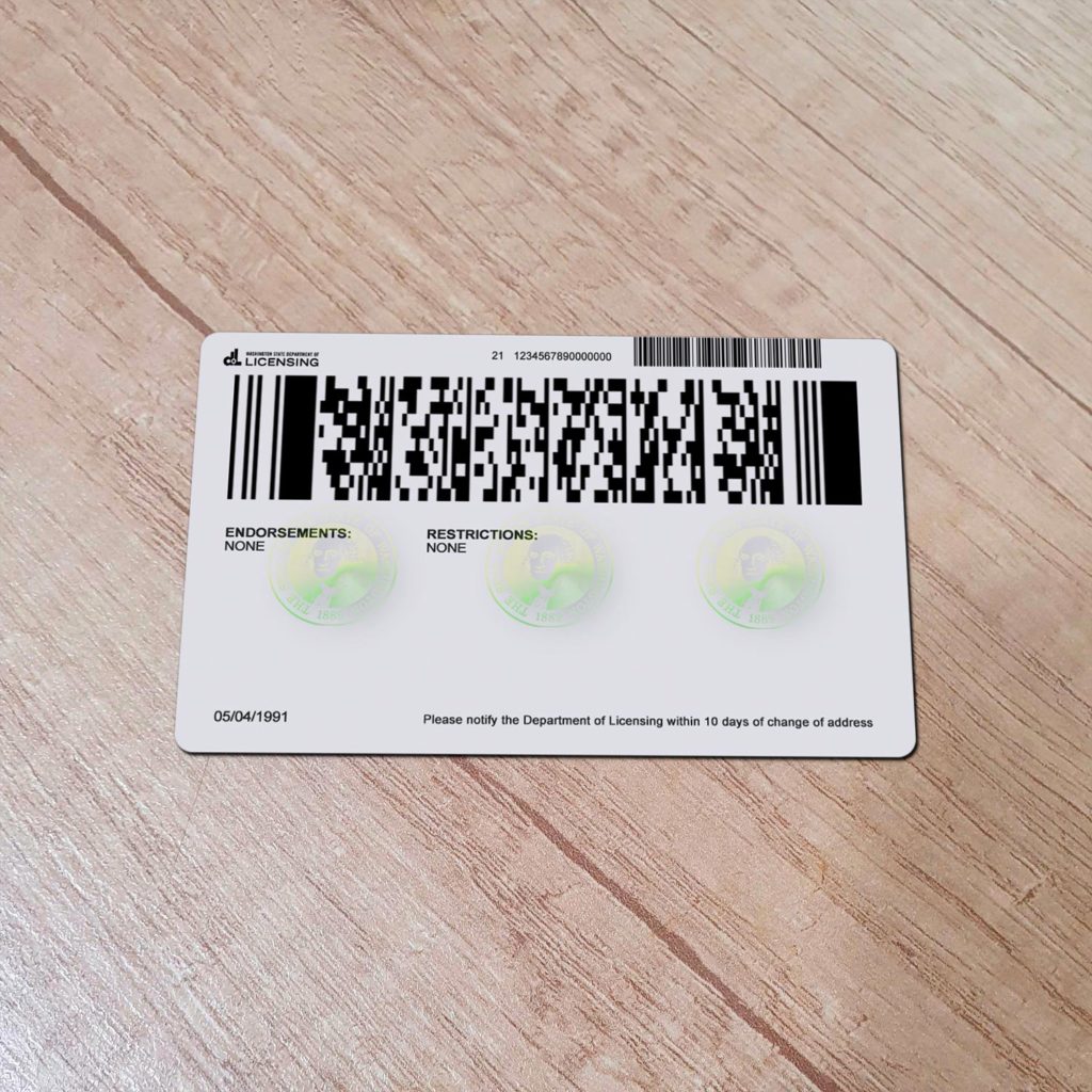 Washington Driver License Template PSD – Modern Editable ID for Tech ...