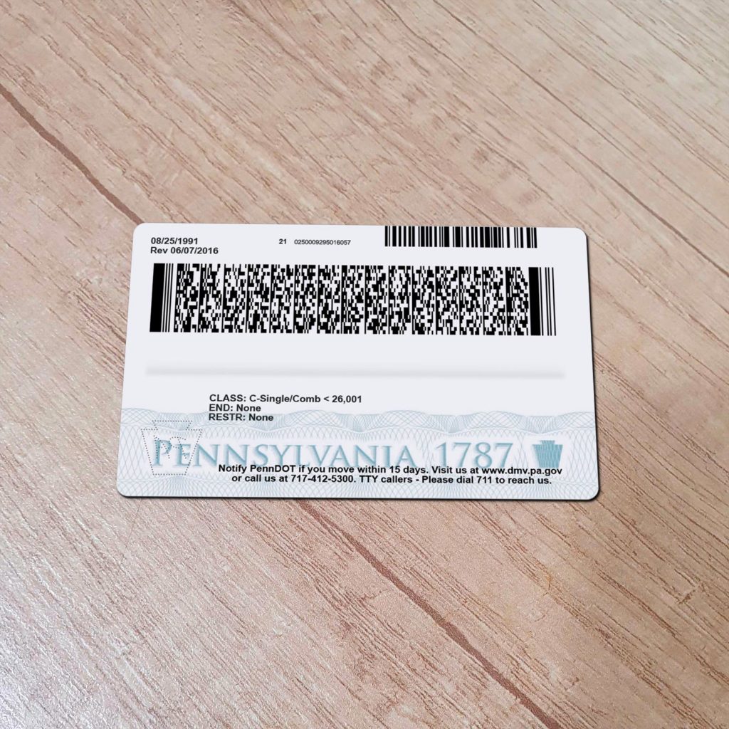 Pennsylvania Driver License Template PSD – Editable Classic ID for ...