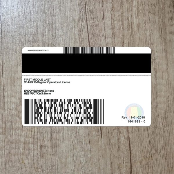 Custom Alabama Driver License Template - Editable & Digital