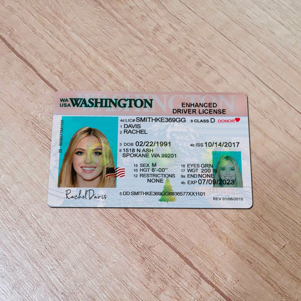Washington Driver License Template PSD – Modern Editable ID for Tech ...