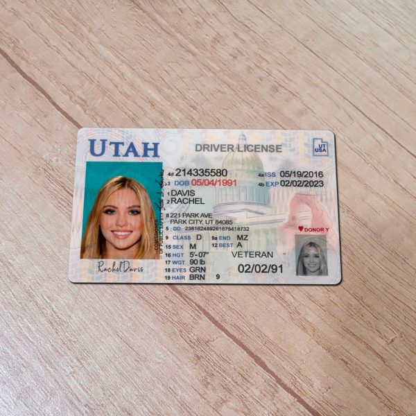 Utah Driver License Template PSD – Editable Digital ID for Wellness ...