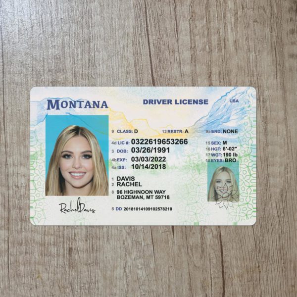 Montana Driver License Template PSD – Tactical Editable ID for Outdoor ...