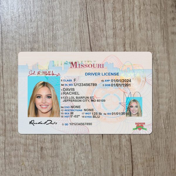 Custom Missouri Driver License Template: Editable & Downloadable