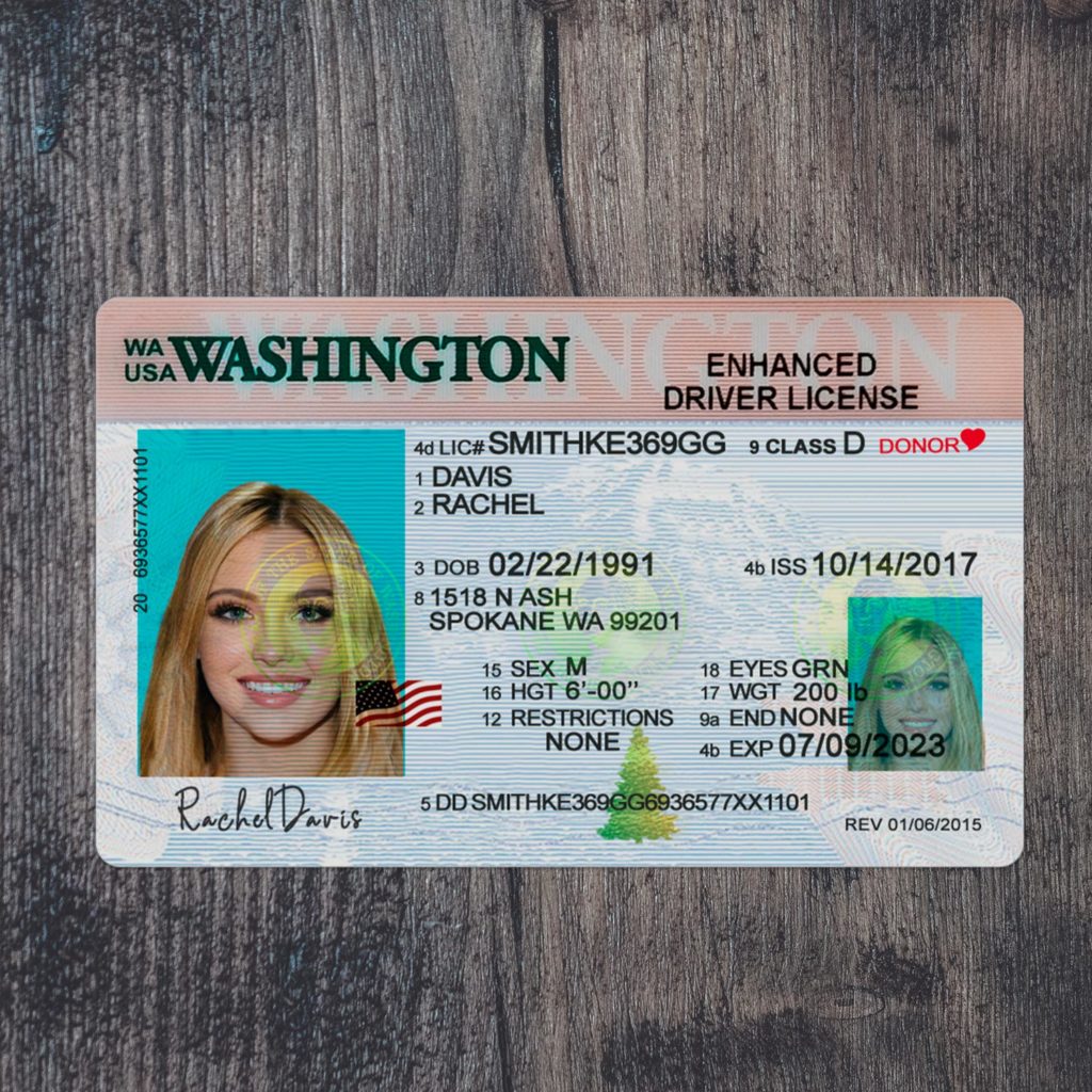 Washington Driver License Template PSD – Modern Editable ID for Tech ...
