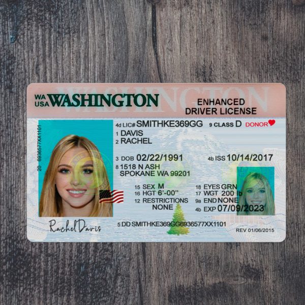 Washington Driver License Template PSD – Modern Editable ID for Tech ...