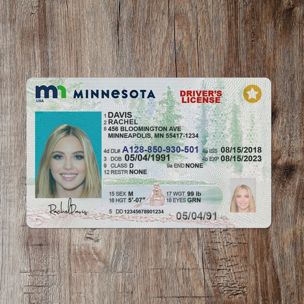 Minnesota Driver License Template PSD – Clean Nordic-Style Editable ID ...