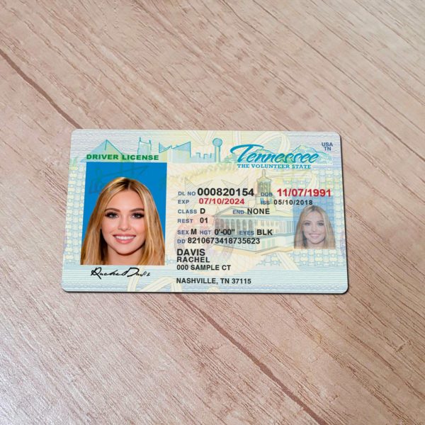 Tennessee Driver License Template PSD – Editable Performer ID for Music ...