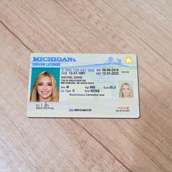 Michigan Driver License Template PSD – Industrial-Grade Editable ID for ...
