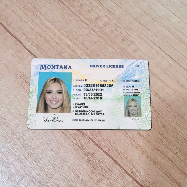 Montana Driver License Template PSD – Tactical Editable ID for Outdoor ...
