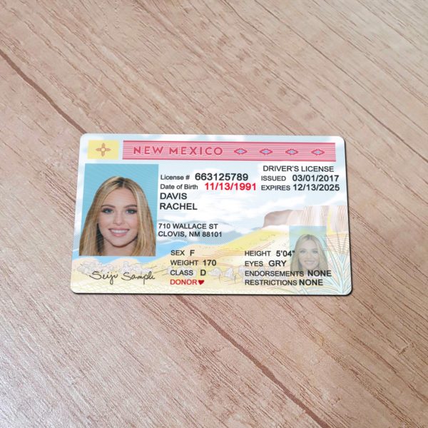 New Mexico Driver License Template PSD – Folk-Inspired Editable ID for ...