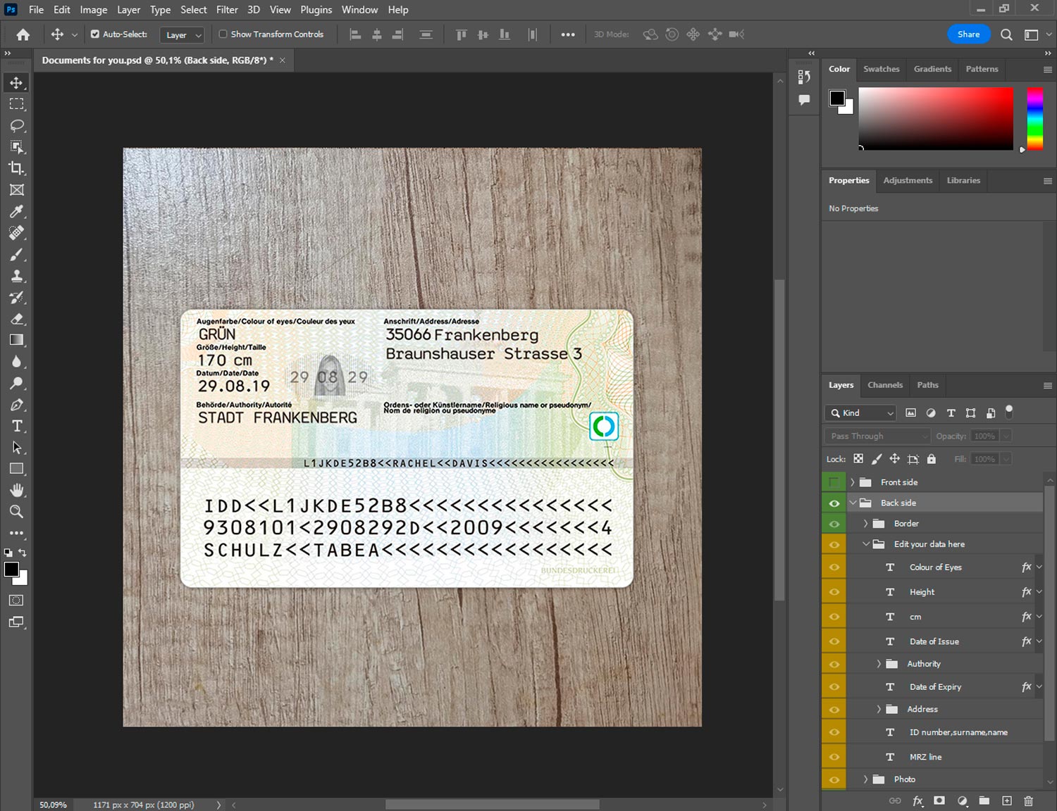 Editable Germany Identity Card | PSD + JPEG Package