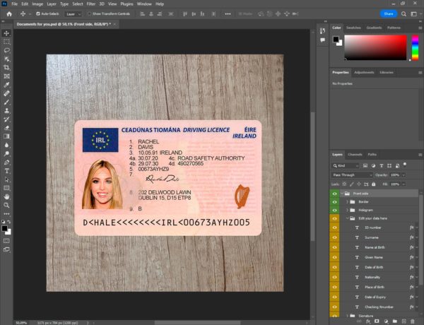 Irish Editable DL PSD Template – Professional Layout