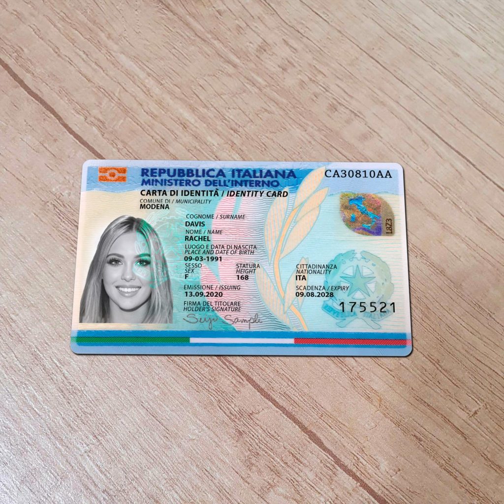 Editable Blank Italy ID Card | Download Now
