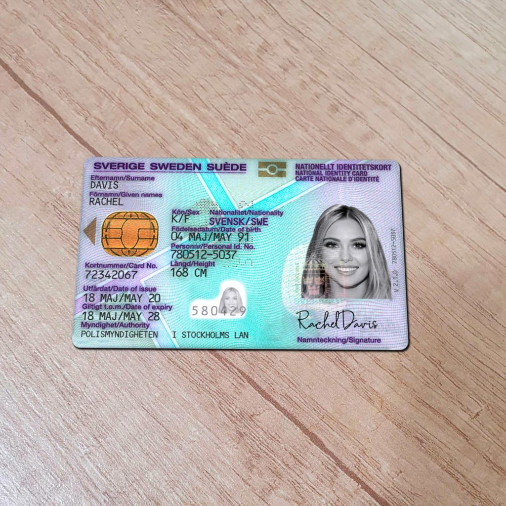Sweden Editable ID Card Template | Print-Ready Design