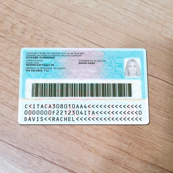 Editable Blank Italy ID Card | Download Now