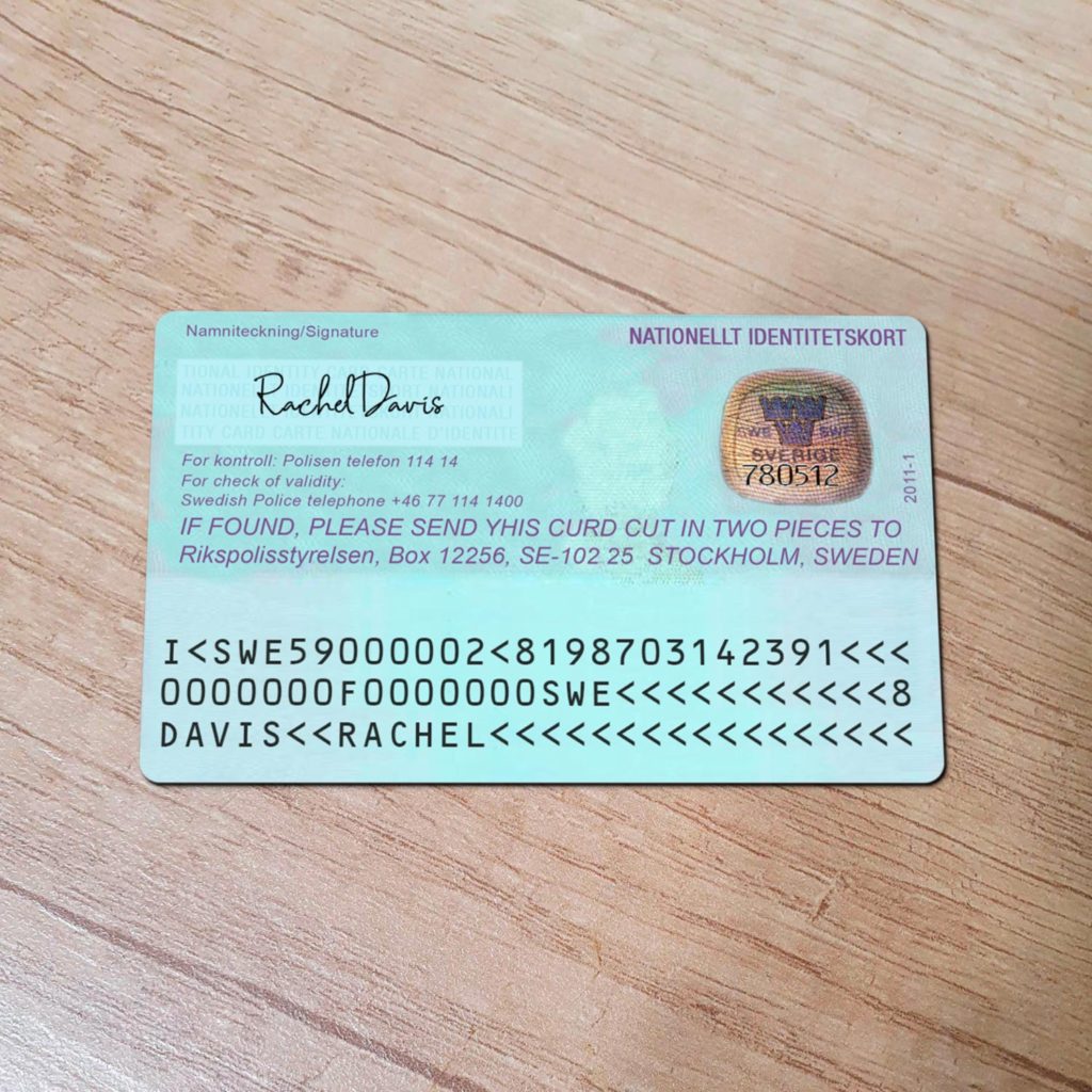 Sweden Editable ID Card Template | Print-Ready Design
