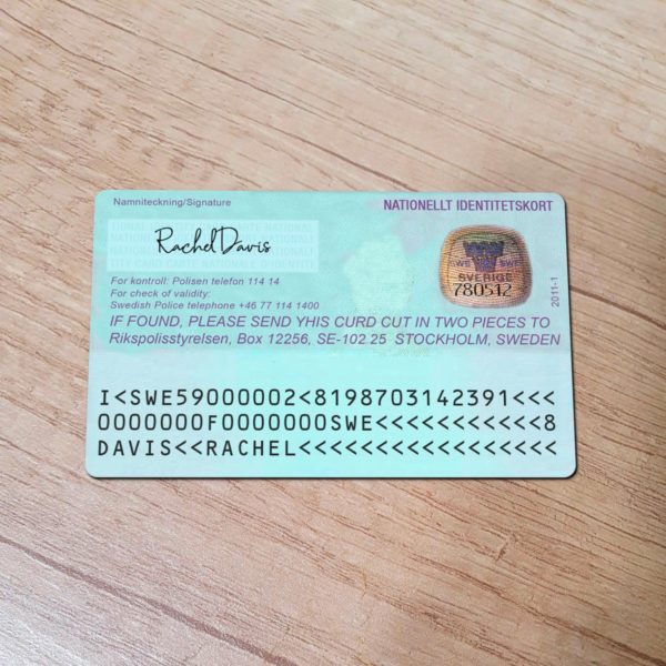 Sweden Editable ID Card Template | Print-Ready Design