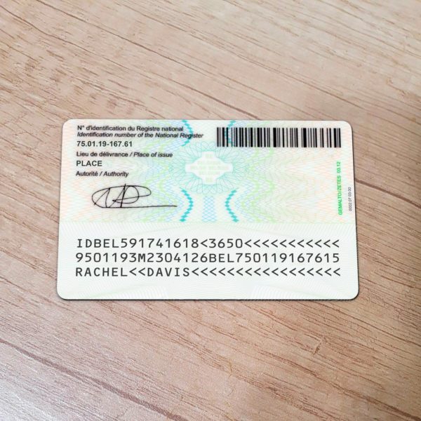 Editable Belgium ID Card | Digital PSD + JPEG Files