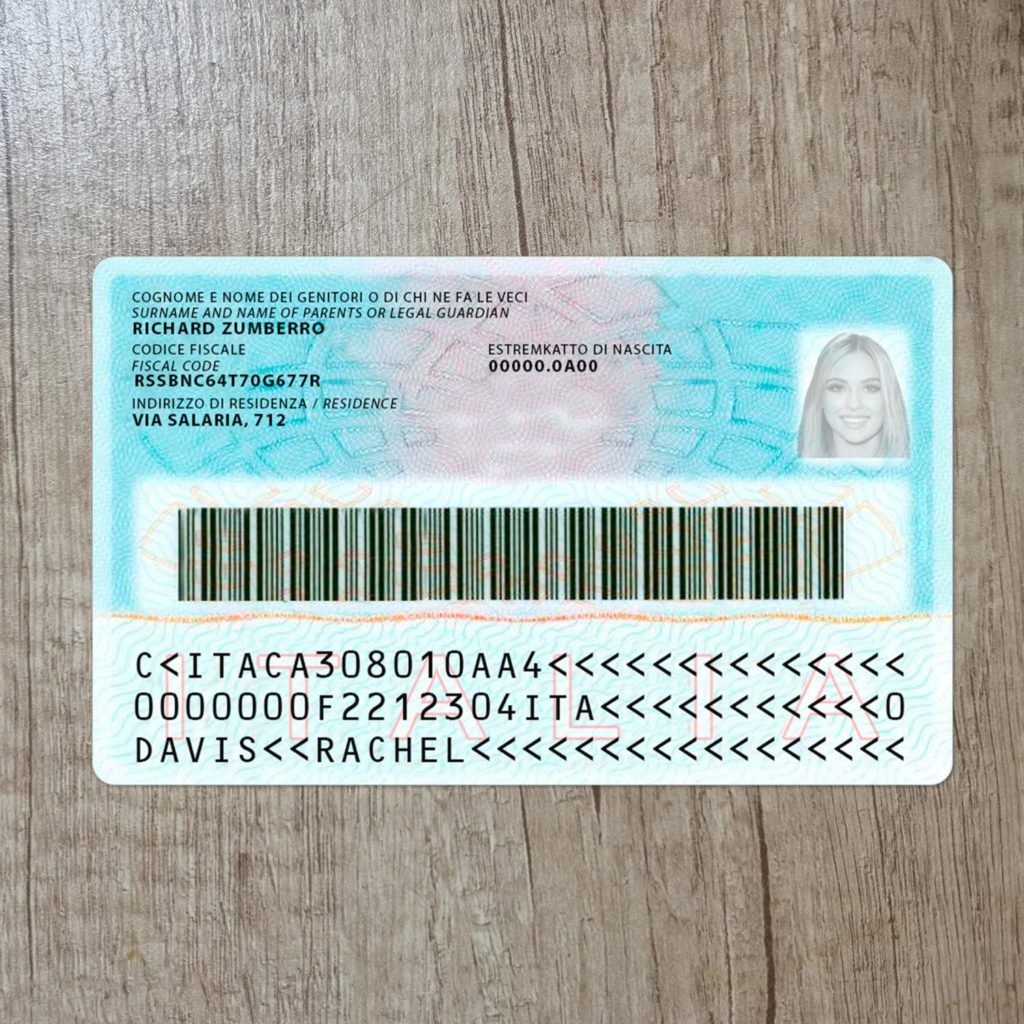 Editable Blank Italy ID Card | Download Now