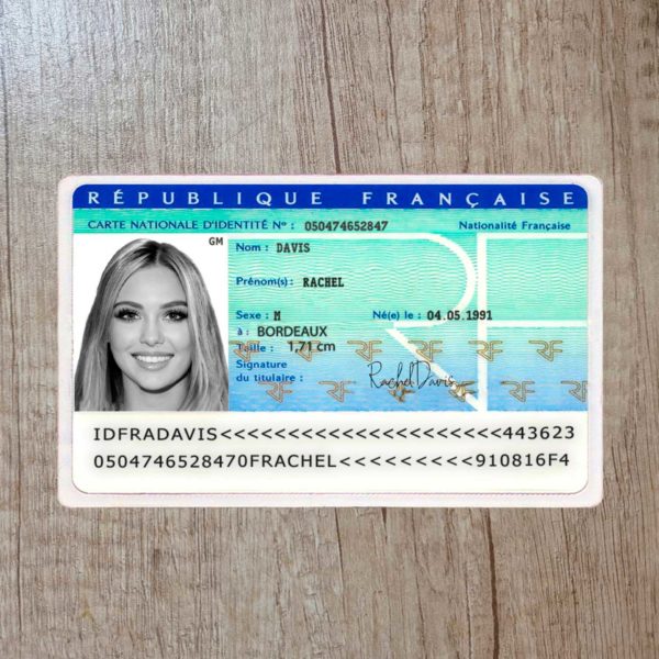 Realistic France ID Card Template | Instant Download