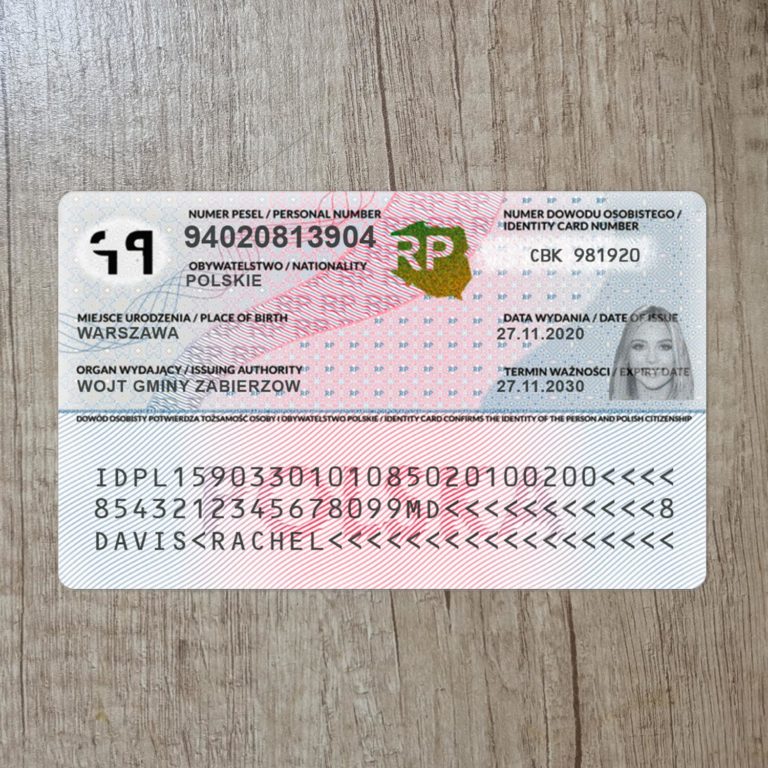 Poland Realistic Poland ID Card PSD Template | Printable Design