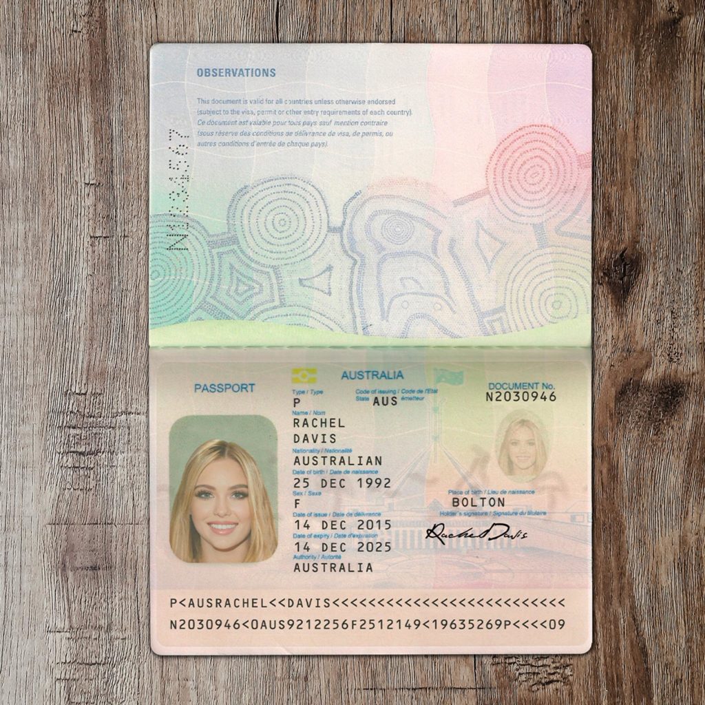 Australia Editable Passport Template | Layered PSD File