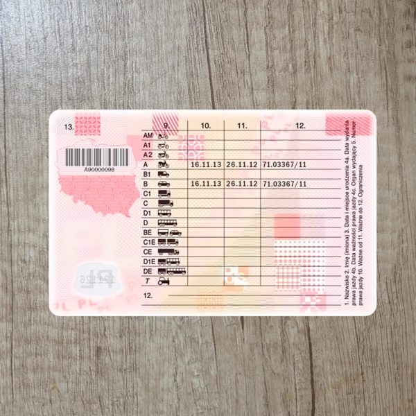 Editable Poland Driver License PSD – Ready to Print