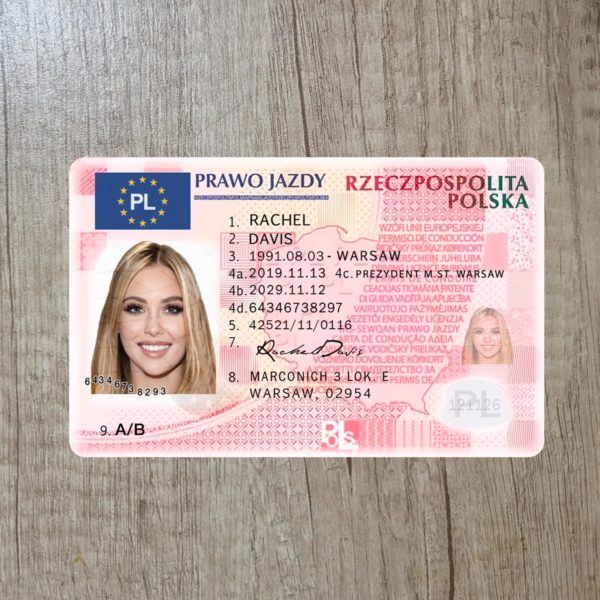 Editable Poland Driver License PSD – Ready to Print