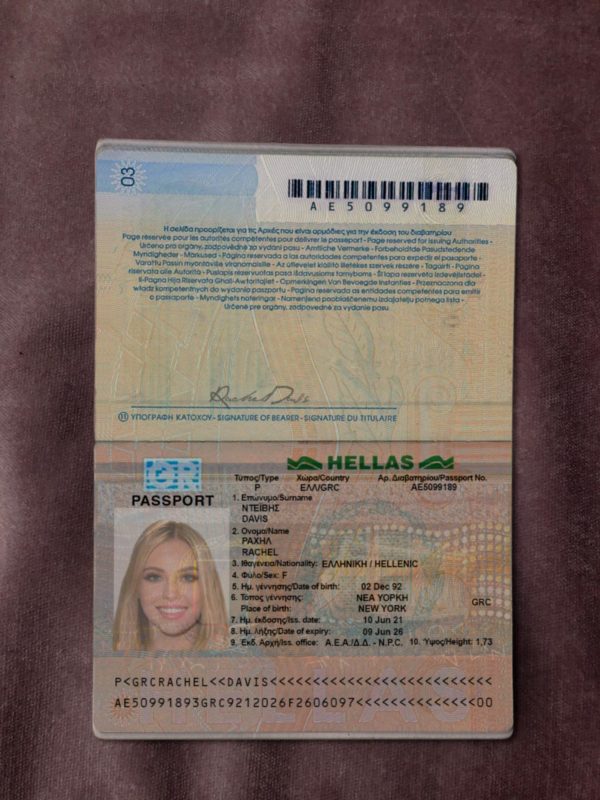 Editable Blank Greece Passport | Download PSD File