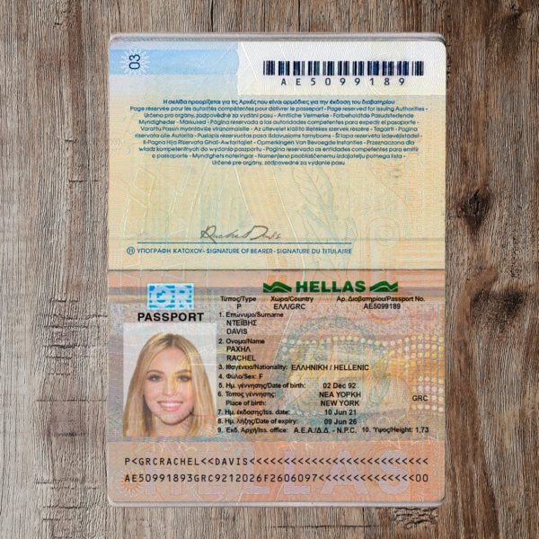 Editable Blank Greece Passport | Download PSD File